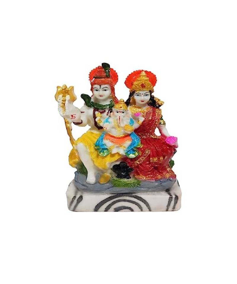 Salvus App Solutions Beautiful Multicolor Polyresin Shiva Parivar
