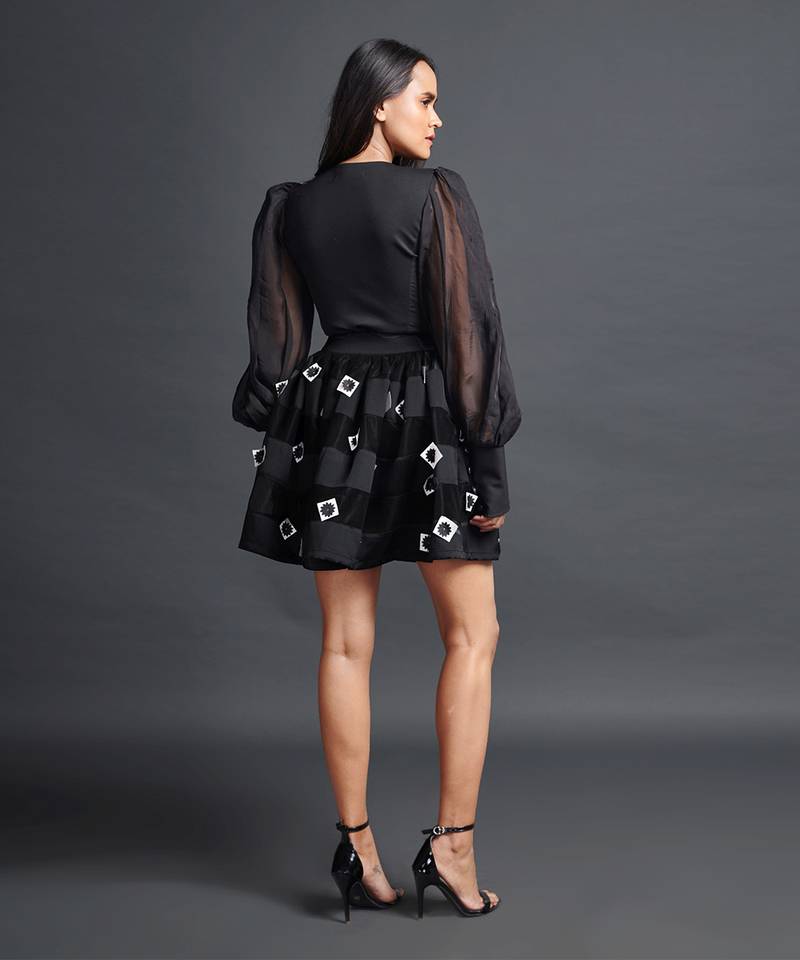 Black short skirt set - DEEPIKA ARORA - 4198260