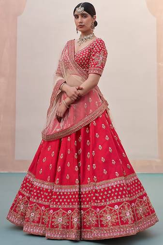 Shop Trending Red Lehenga Choli Designs Online USA UK