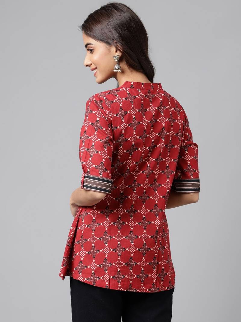 Ethnic Maroon Colour Designer Casal Wear Festive Kurti - KSM PRINTS ...