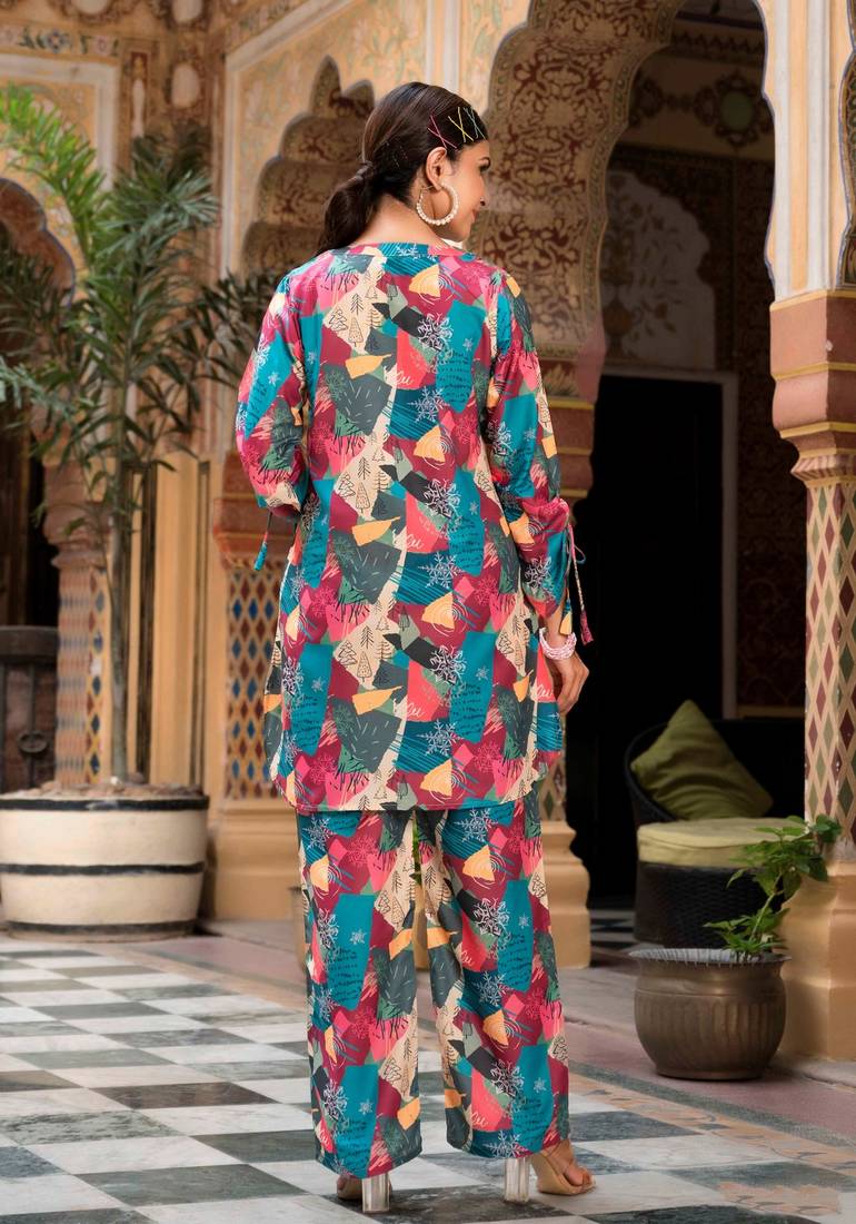 Trendy Multy Colour Smart Printed Co-ord Set For Classy Looks - KSM ...