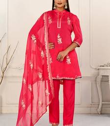 Red Colour Smart And Girlish Ethnic Short Readymade Salwar Kameez - KSM ...