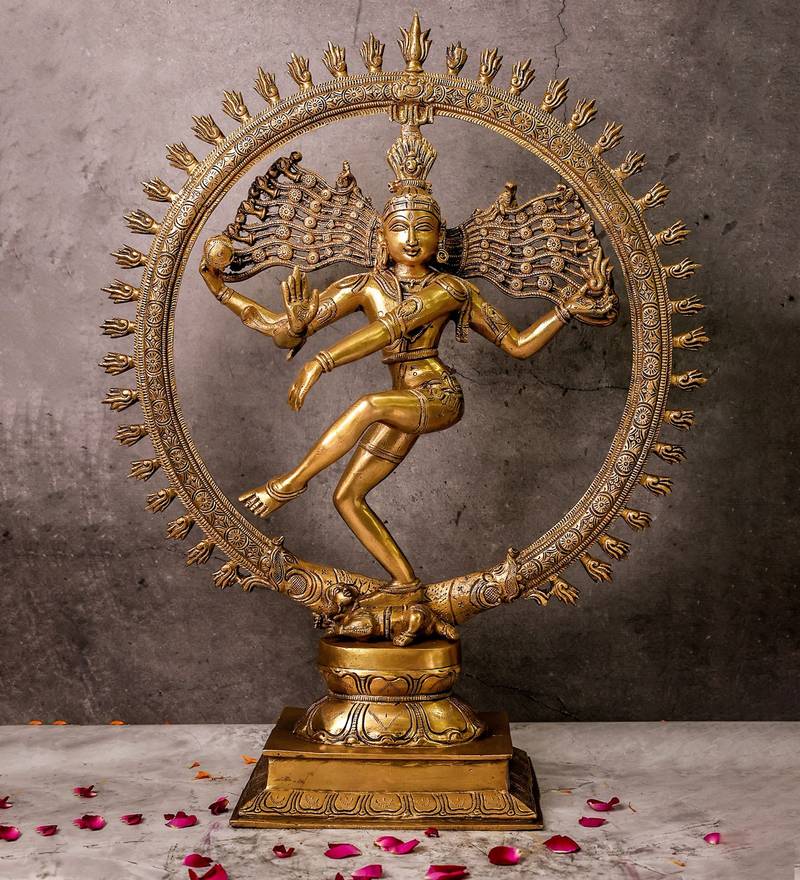The Advitya Brass Nataraja Dancing Shiva (Large) Statue Idol Murti - The Advitya - 4229893