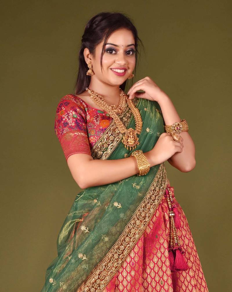 Rani colour Banarasi Silk Zari Work Lehenga With dupatta and unstitched ...