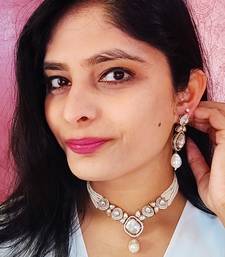 Victoria pear necklace set - DEVANSHI RENU JEWELS - 4238508