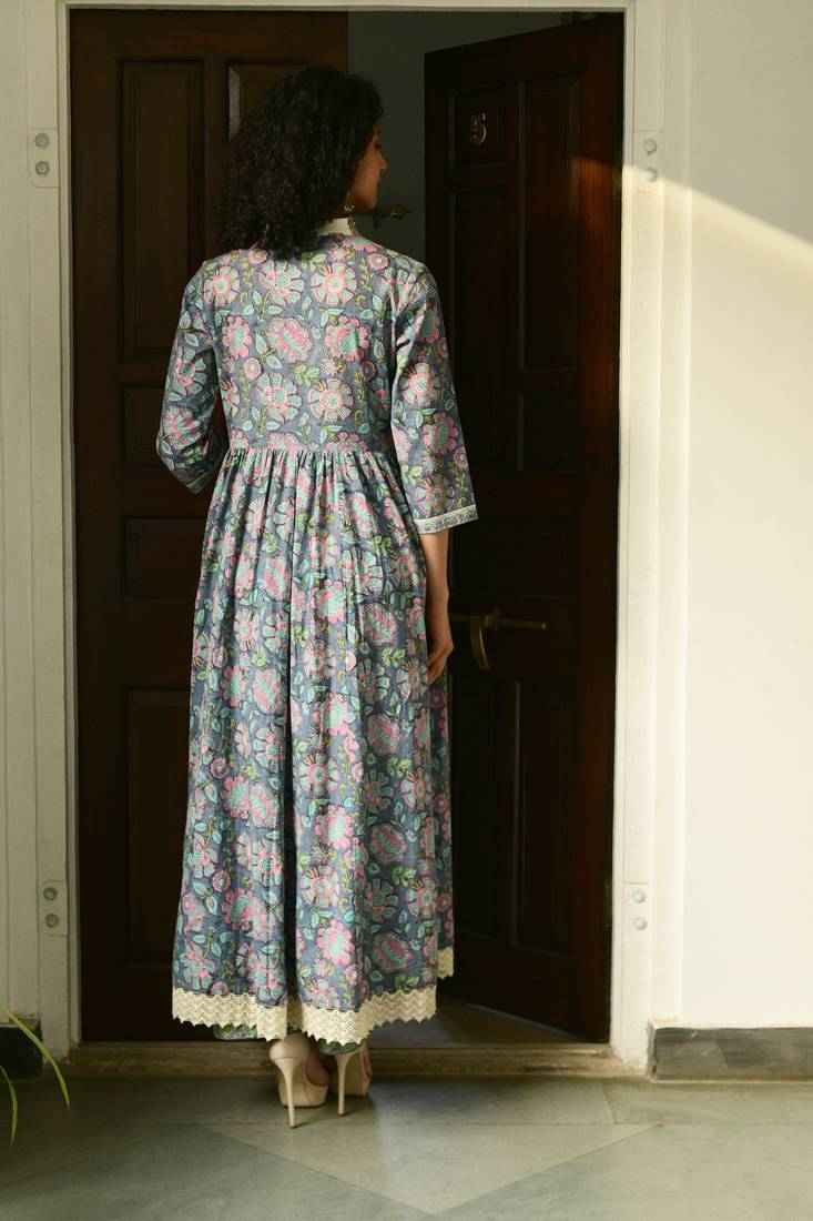 Aaravi blue suit set - Shilpi Handicraft - 4250919