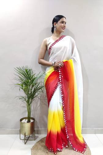 Buy 2024 Designer Pre Stitched Saree / Ready Made Saree