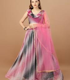 Women's Pink Color Corian Imported Fabric Lehenga Choli - Amrutam Fab ...