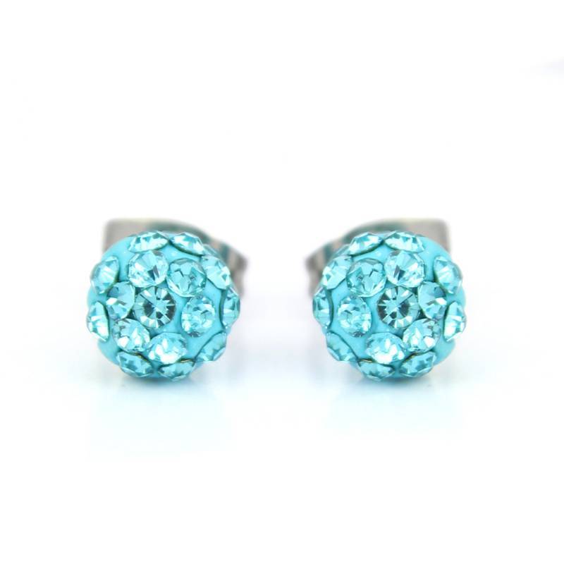 Women's Stainless Steel Round Cut Cubic Zirconia Push Back Ear Stud ...