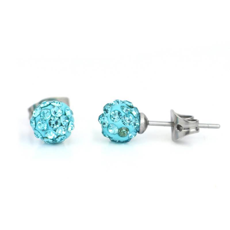 Women's Stainless Steel Round Cut Cubic Zirconia Push Back Ear Stud ...