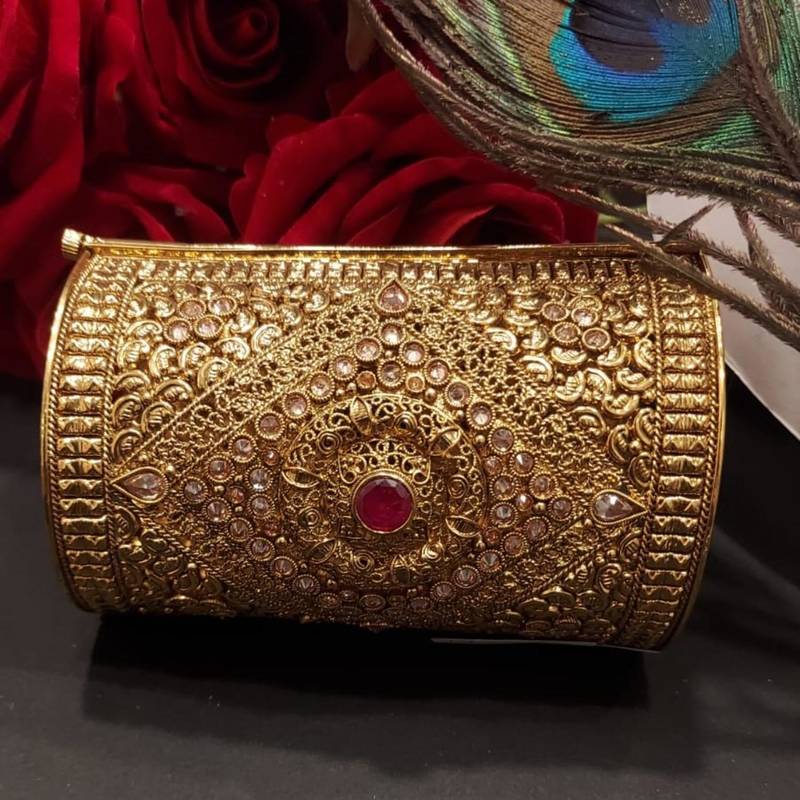 Premium quality brass rajwadi gold plated openable kada for women/girls - Riya Enterprises - 4309469