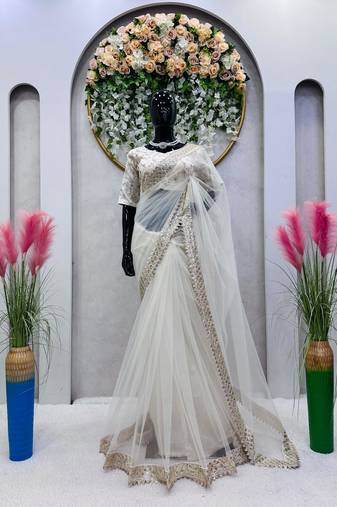 Organza Saree: Buy Latest Designer Floral, Silk Organza Sarees Online