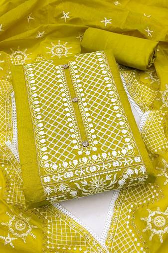 Buy Dress Material for Women – Cotton, Silk Dress Material Designs Online