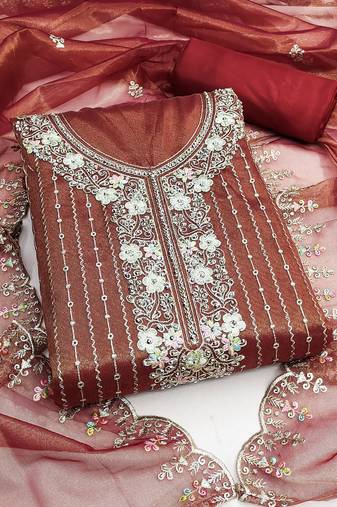 Buy Dress Material for Women – Cotton, Silk Dress Material Designs Online