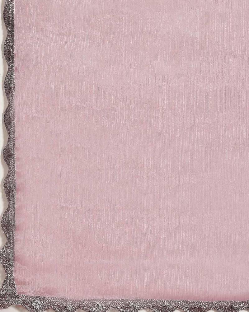 Sparkling Solid Jimmy Choo Saree With Embroidered Border - Jinal ...