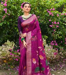 rani pink colour tussar silk saree for wedding look - Kateshiya - 4399054