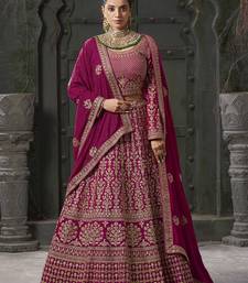 Embroidered Georgette Fancy Rani Pink Readymade Bridal Lehenga Choli ...