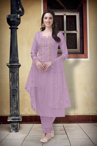 Buy Purple Salwar Kameez Online USA | Designer Suits - Mirraw