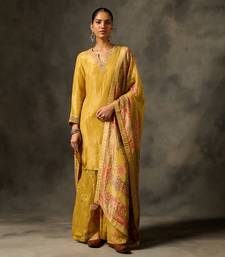 Nyima kurta set with dupatta - yellow - SAUNDH - 4499479