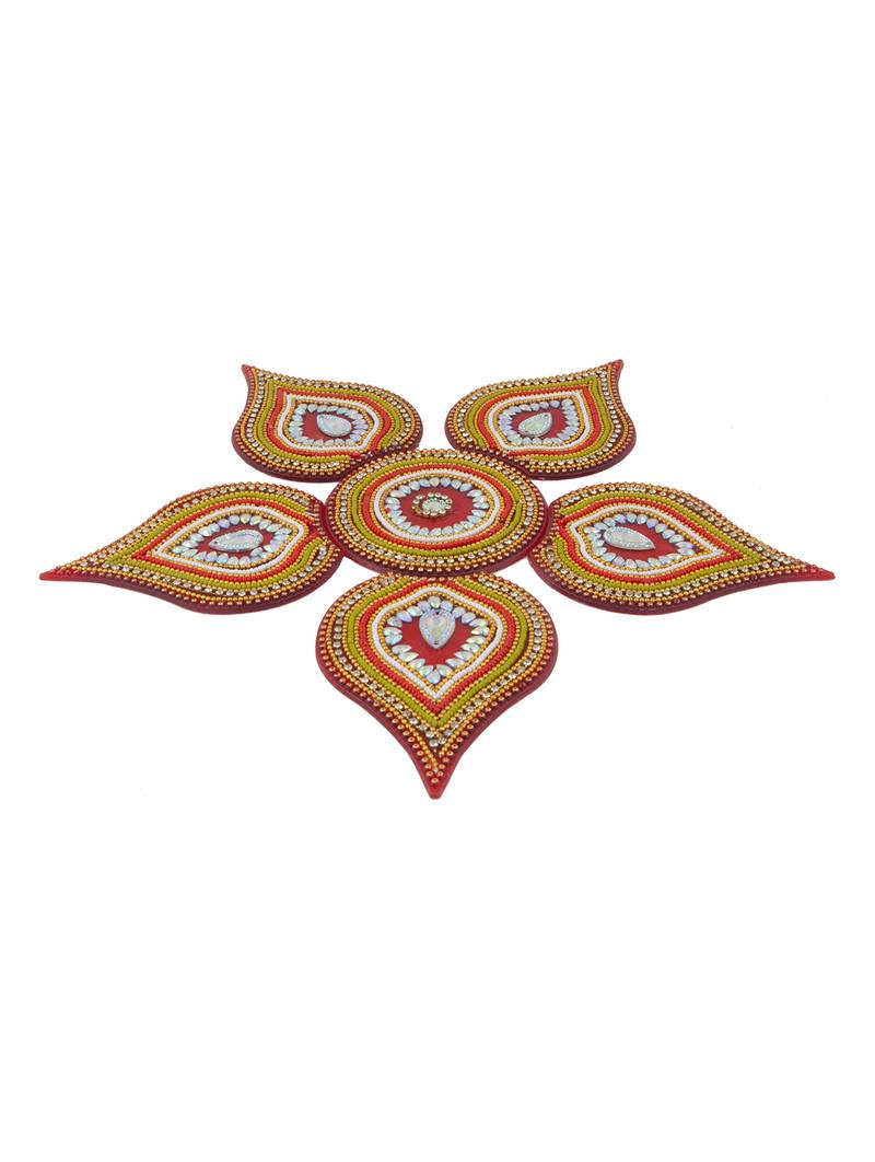 Rangoli in Traditional Red Colour - Sukkhi Online Private Limited - 768079