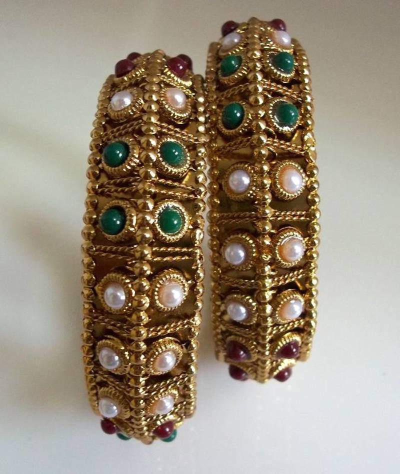 Traditional pearl bangles - Shree Mauli Creation - 87124