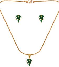 Gold Plated Simple Pendant Set - SthriElite - 815701