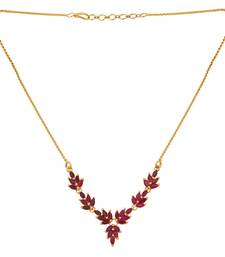Simple Ruby Necklace Set - SthriElite - 815937