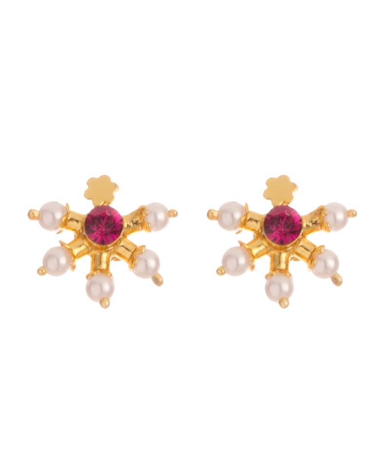 Moti Fancy Thushi Mangalsutra and Earring Set - KALAPURI - 830469