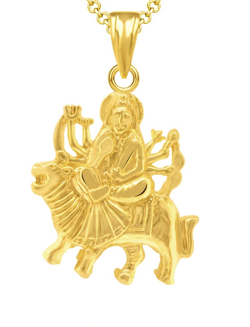 Ambe Maa God Pendant 24 K Gold Plated Fashion Jewellery With Chain ...
