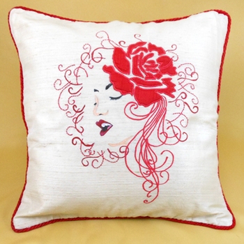 Rose Lady Cushion Cover - Crazy Palette - 6230