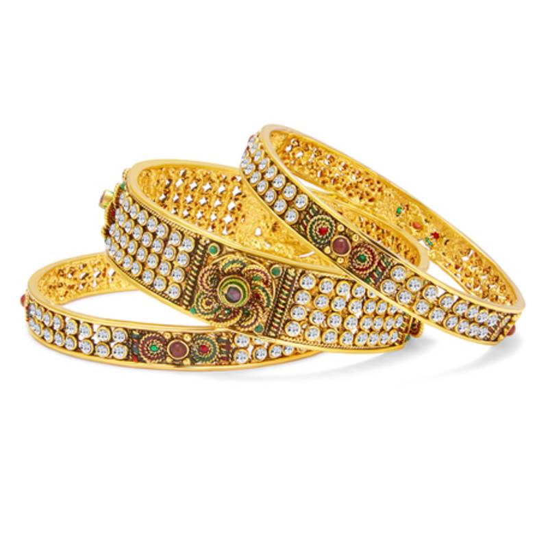 Stunning Gold Plated Bangle For Women - Sukkhi Online Private Limited ...