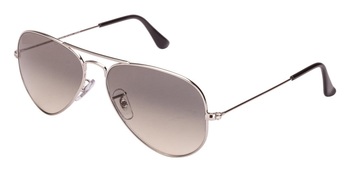 Silver Frame Black Gery Gradient Lens Aviator Sunglasses - Tanu - 858121