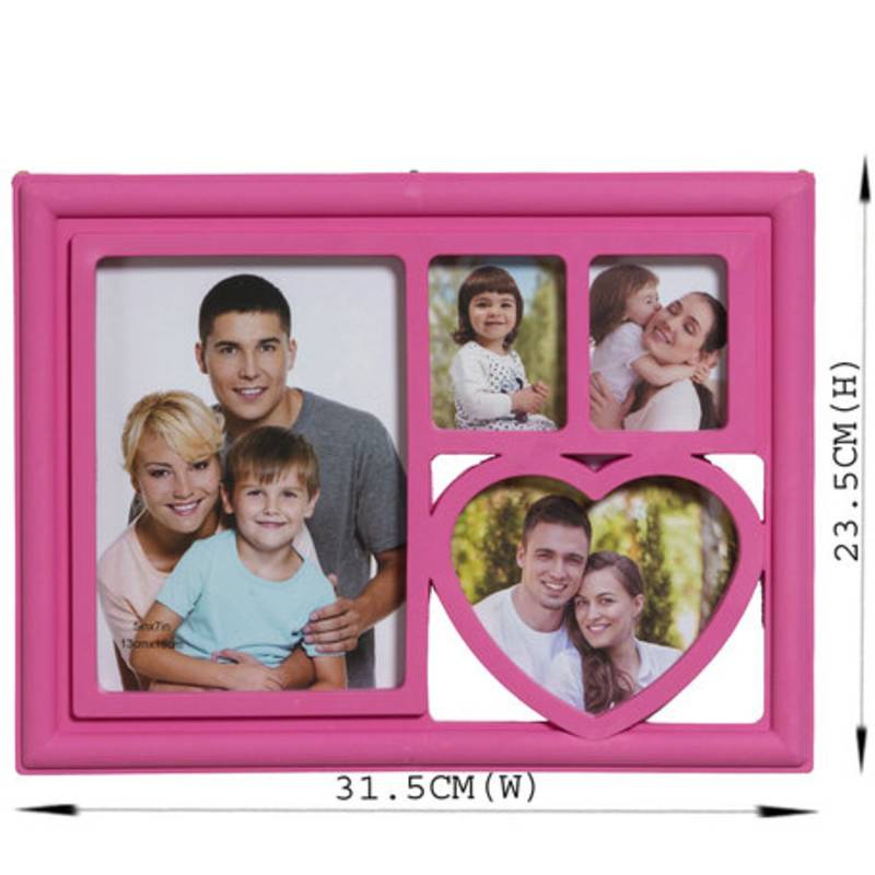 Charming Pink 4 Pictures Collage Photo Frame - Aapno Rajasthan - 858810