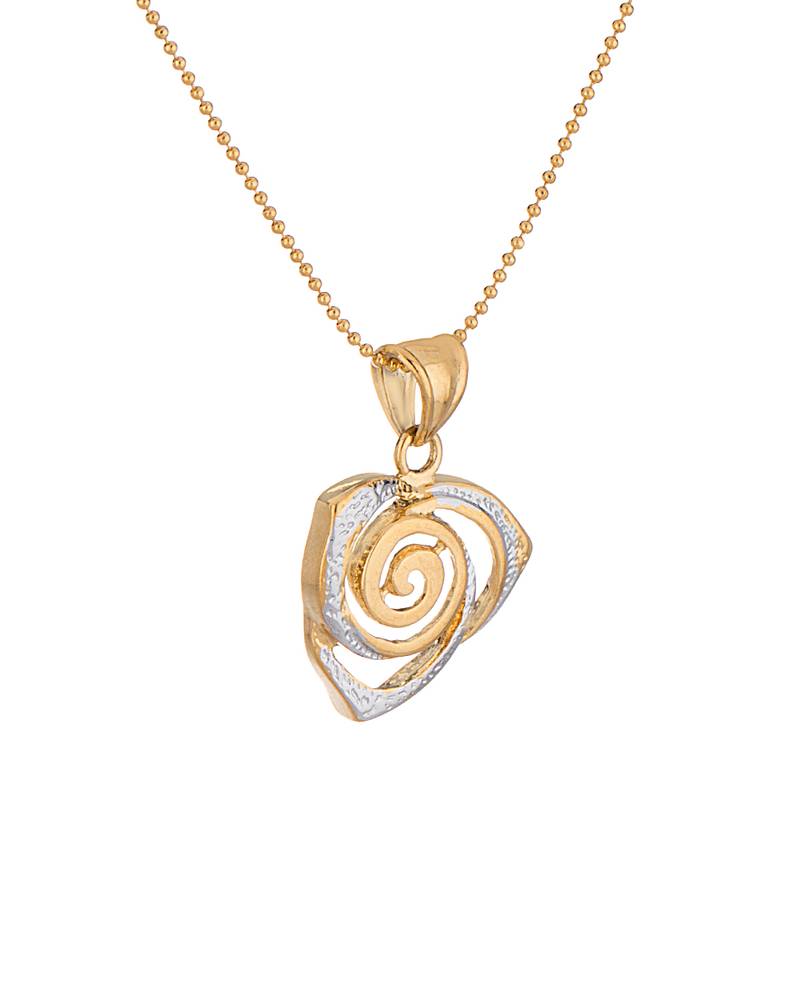 Sizzling Floral Gold Glare WoMen's Pendant Chain - Voylla - 900615