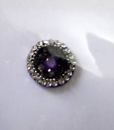 Round Purple Bindi with decorations - Kamal's Fashion - 906072