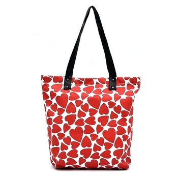 3D Red heart Canvas tote bag - Pick Pocket - 906659