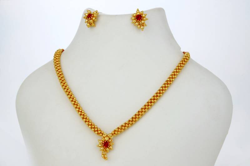 (thussi) MAHARASHTRIAN TRADITIONAL NECK SET - Pure n Precious - 106693