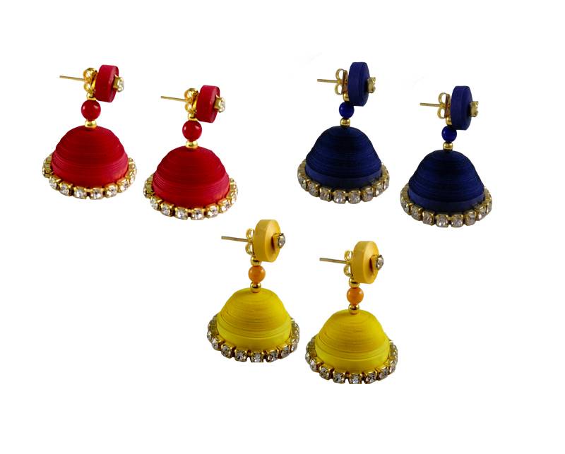 Multicolor Paper danglers-drops - Akshata Koli - 933877