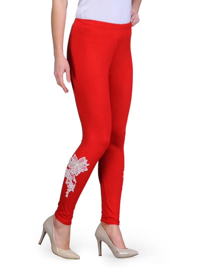 Patchwork dark red leggings - Vinnis - 951504