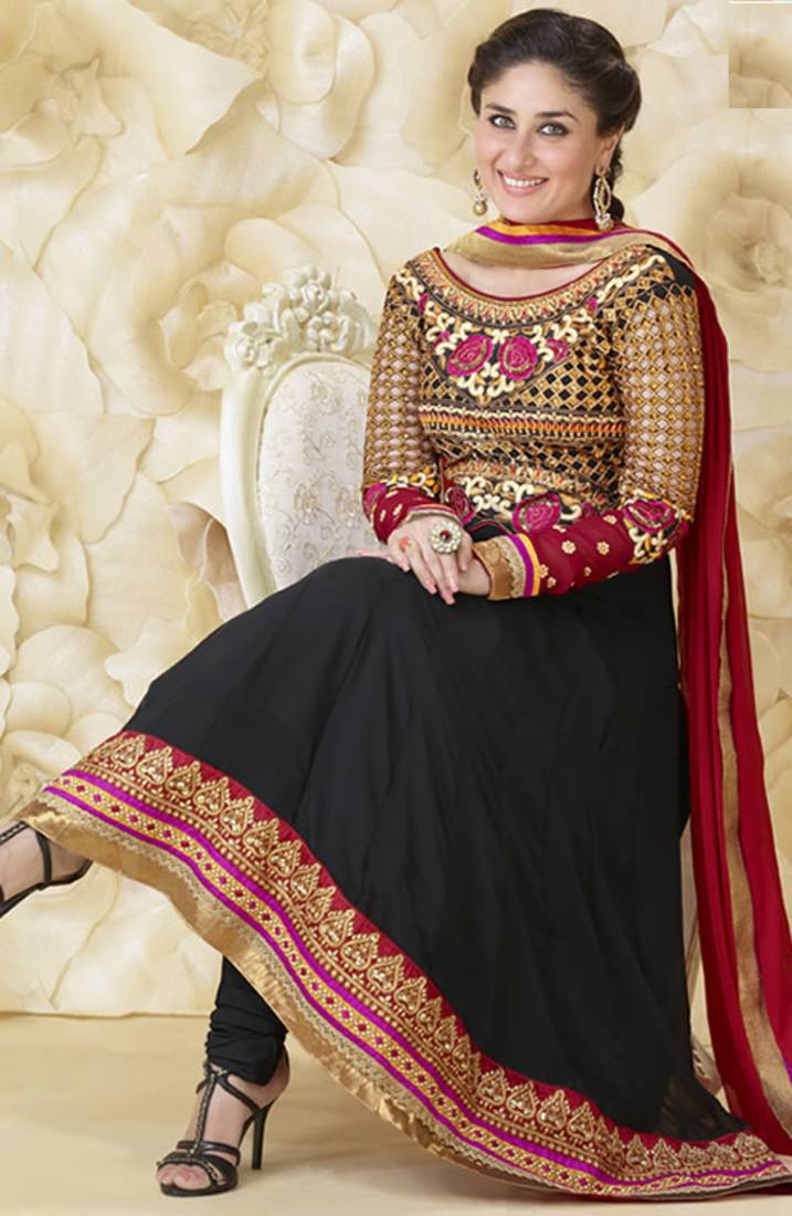 Tantalizing black anarkali suit - Dani Fashions - 110297