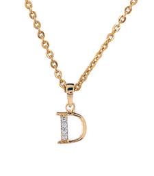 D Letter Gold Plated Pendant for Women - Trendz fashion - 986623