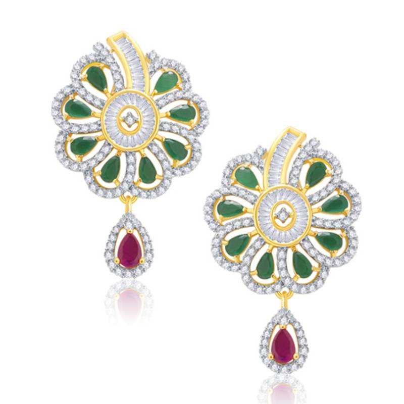 Remarkable Gold And Rhodium Plated Ruby Pendant Set For Women - Sukkhi ...