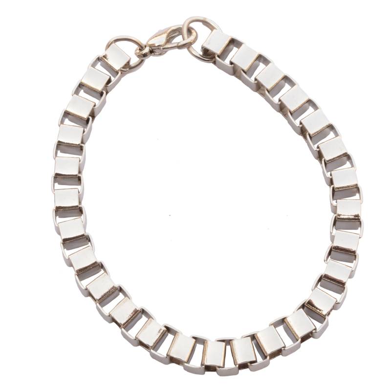 Bikers Style Entangled Metallic Silver Bracelet/Wrist Band For Men ...