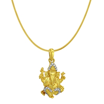 Ganpati Gold Plated Religious God Pendant for Men & Women - Trends ...