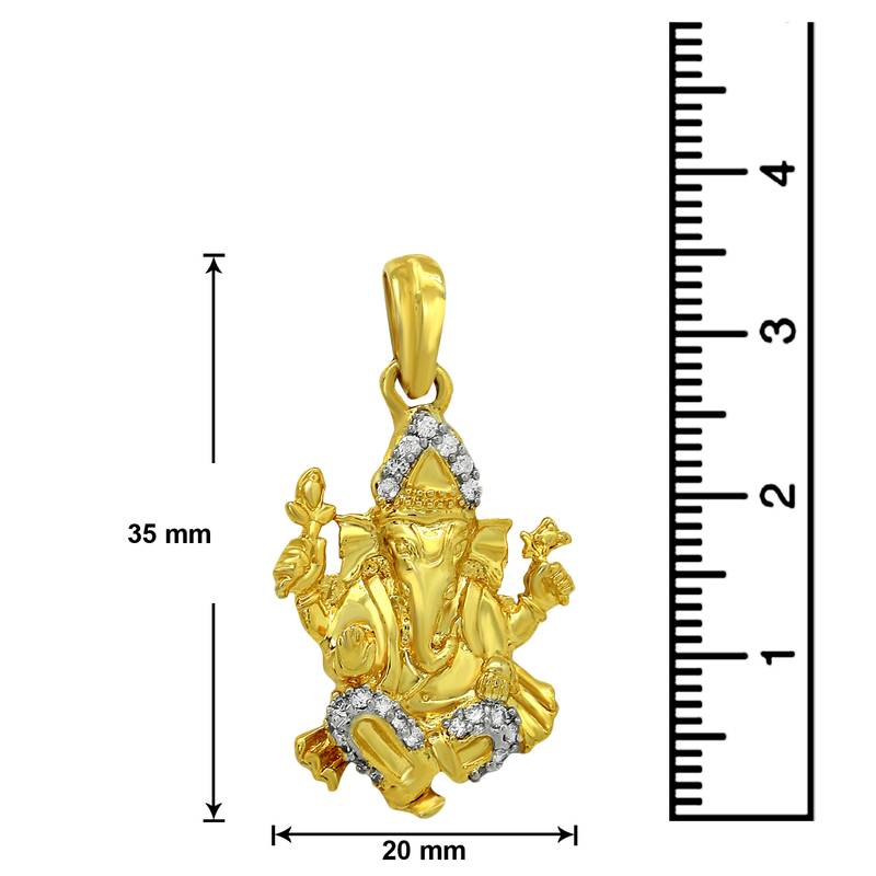 Ganpati Gold Plated Religious God Pendant for Men & Women - Trends ...