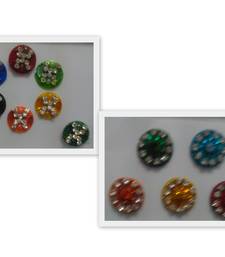 8 round shape bindi with cross look in crystal decoration and 5 large ...