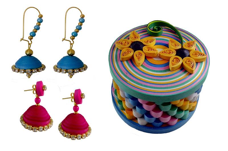 Multicolor Paper danglers-drops - Akshata Koli - 1083771