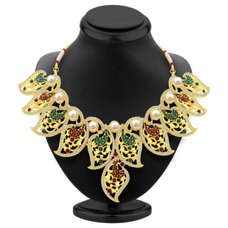 Intricately Gold Plated Ad Necklace Set For Women Sukkhi Online