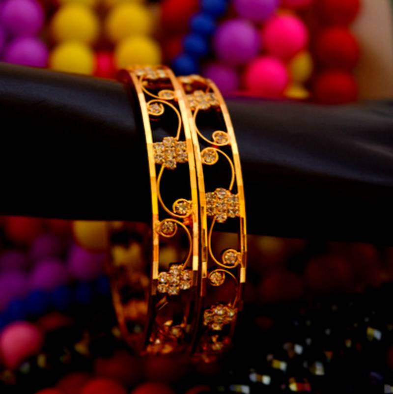 Golden bangles #261 - Radhas Creations - 663046