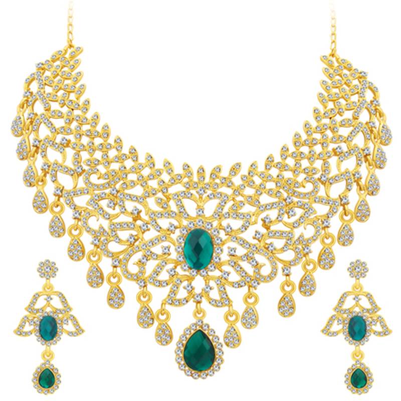Splendid Gold Plated Ad Necklace Set For Women Sukkhi Online Private